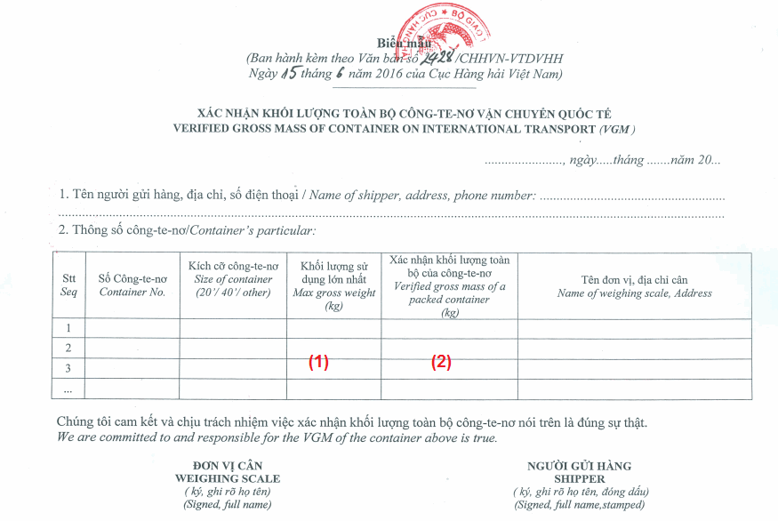 VGM là gì? Những thông tin cơ bản trên VGM mà bạn cần biết!